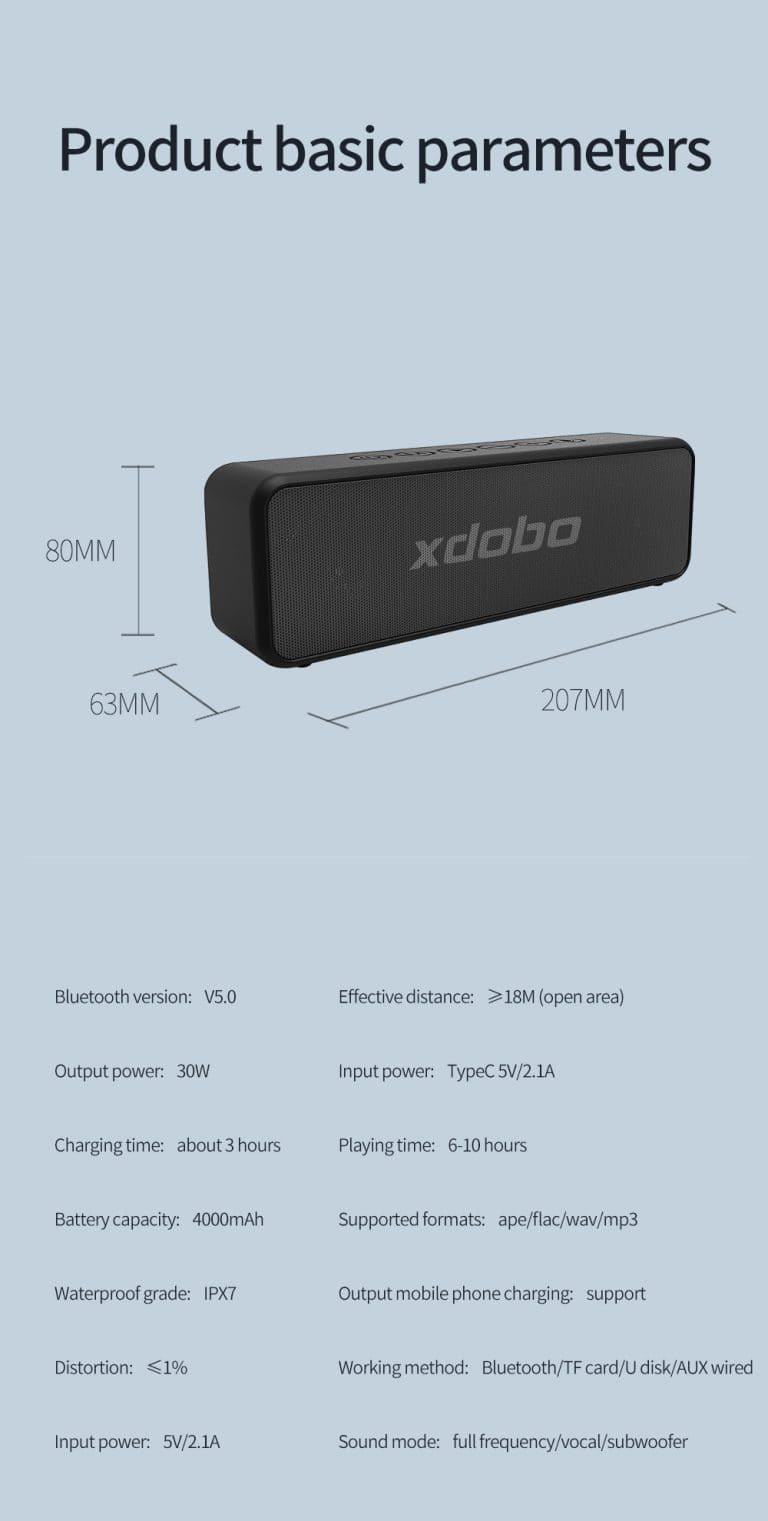 Loa di động bluetooth XDOBO X5-công suất 30W – Xdobo Việt Nam