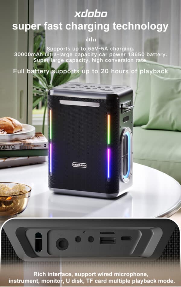 Loa di động bluetooth karaoke Xdobo PARTY 1981 - công suất 300W – Xdobo Việt Nam